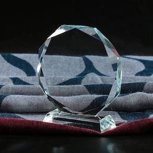 Octagon Memorial Custom Crystal Trophy, Octagon Award, Trophy for ...