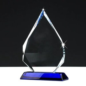 Custom Crystal Trophy, Christmas Gift Diamond Shaped Glass Award ...