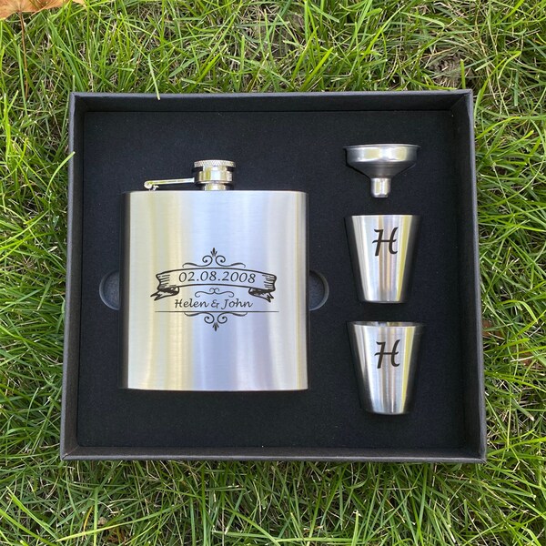 Wedding Party Flasks - Etsy