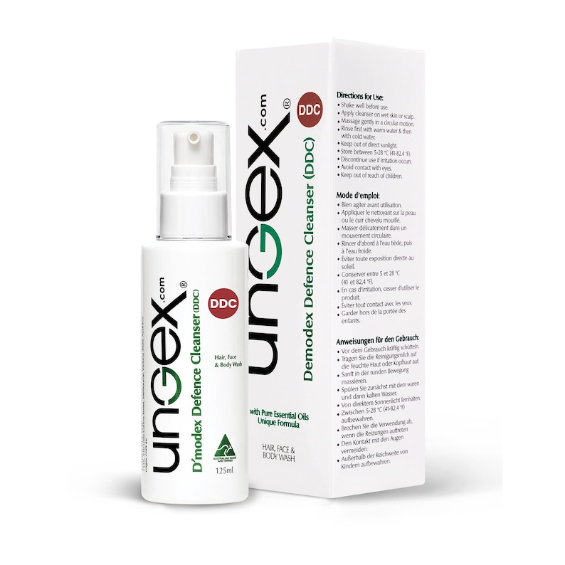 Ungex Demodex Defence Cleanser Treats Demodicosis, Acne Rosacea ...