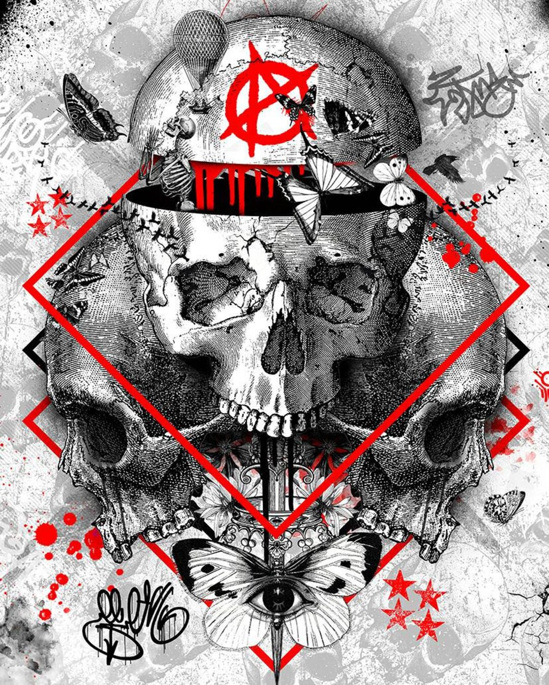 Skulls of Anarchy Print - Etsy