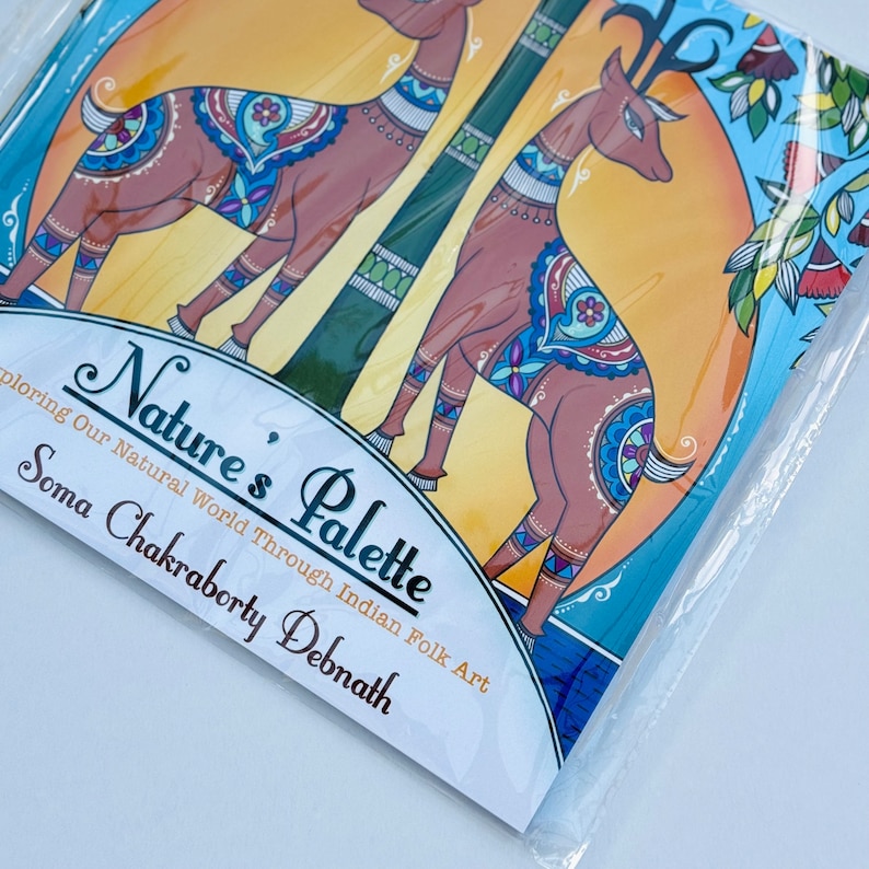Libro para colorear para niños, arte popular indio Madhubani Pintura ...