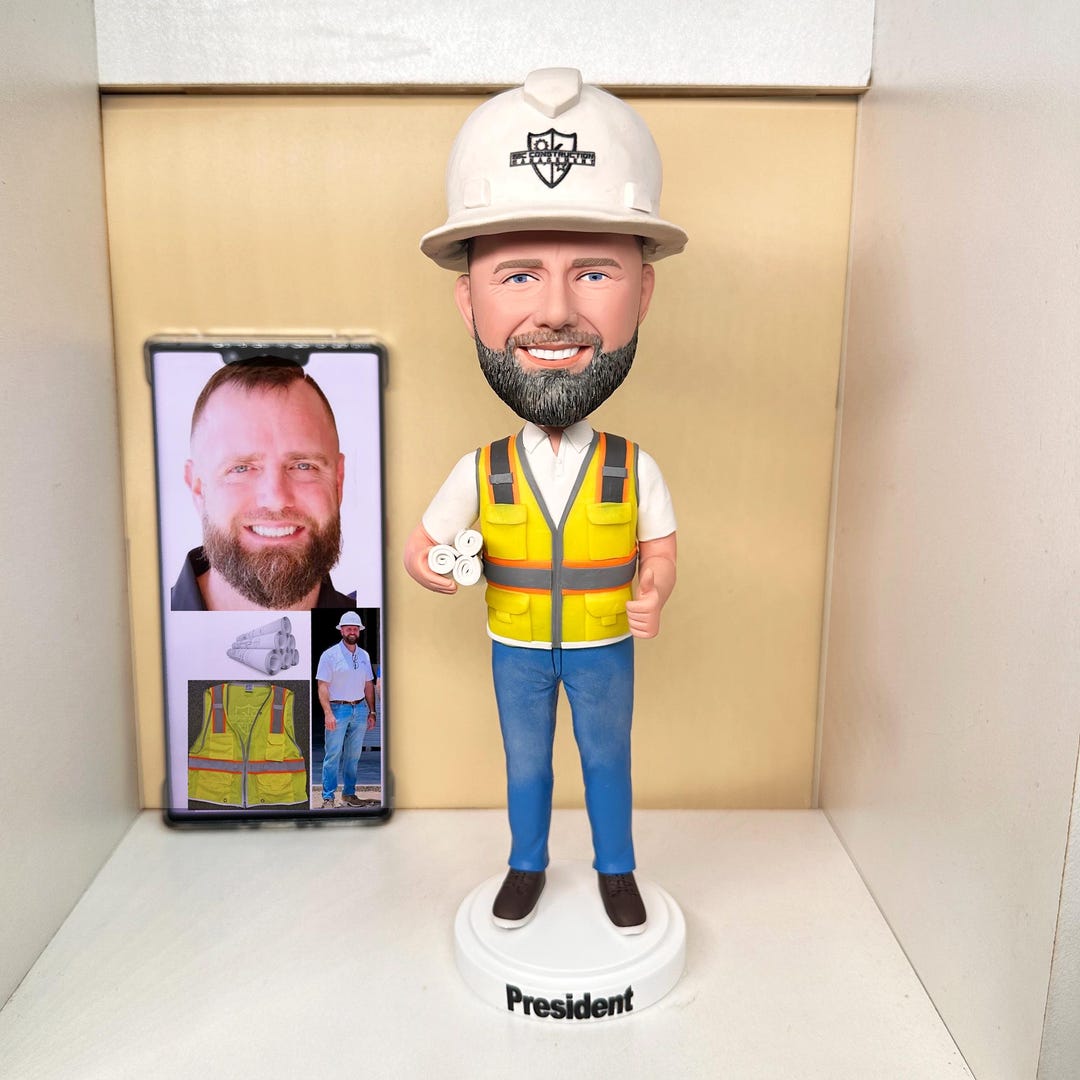 Custom Engineer Bobblehead, Personalized Polymer Clay Boss Statue - Etsy UK