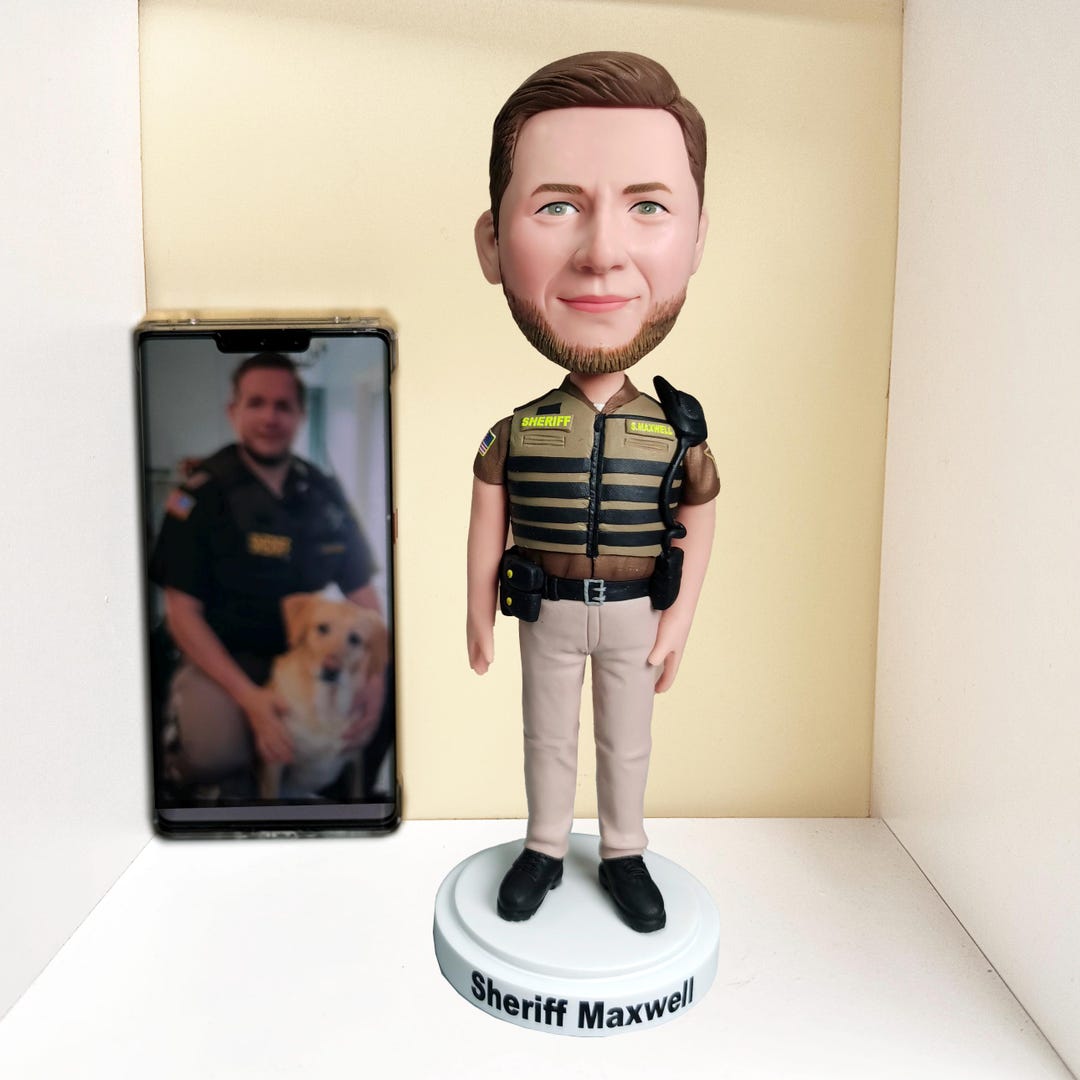 Custom Sheriff Bobblehead | Personalized Police Officer Figurine | Law ...
