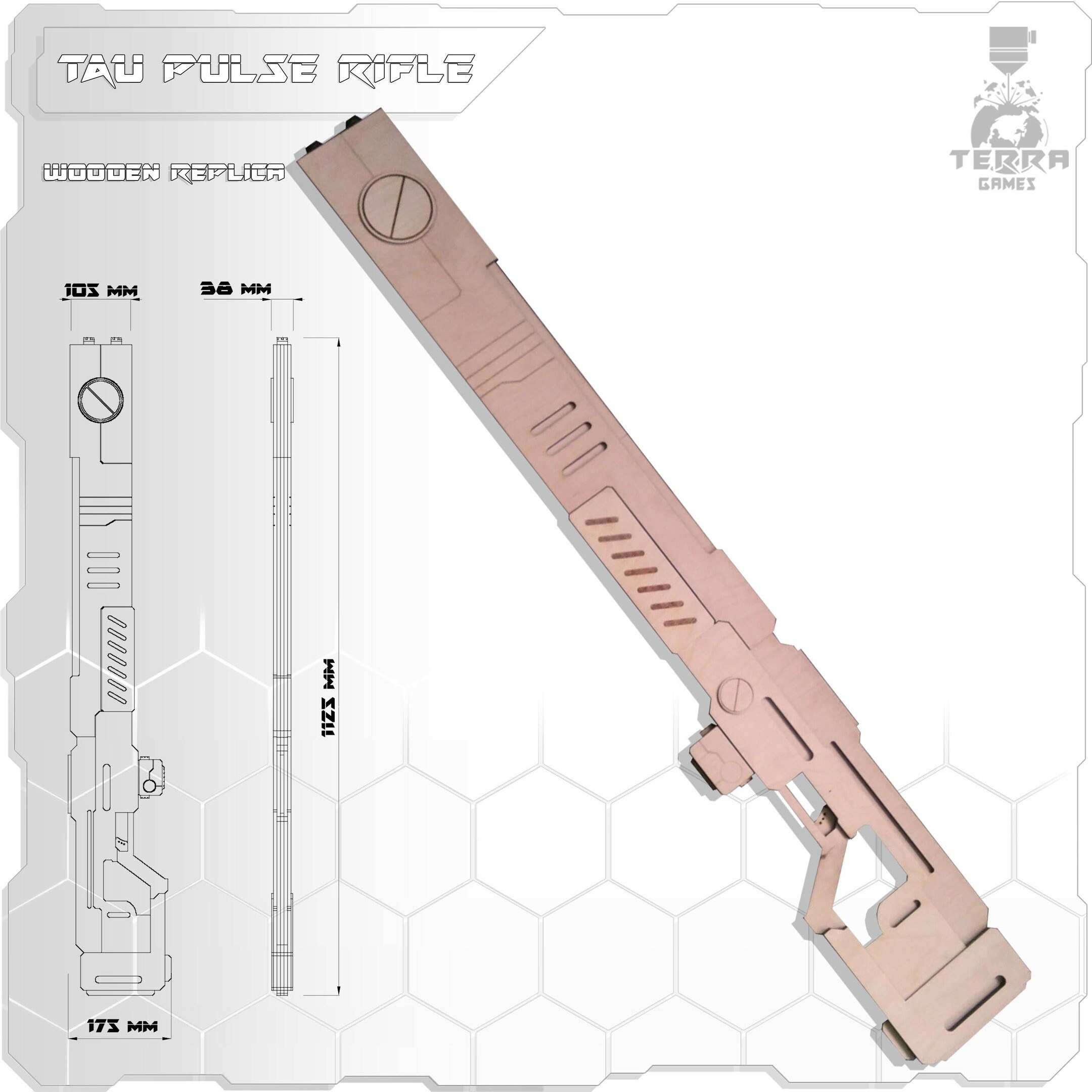 Tau Pulse Rifle Warhammer 40000 TAU Empire Cosplay | Etsy