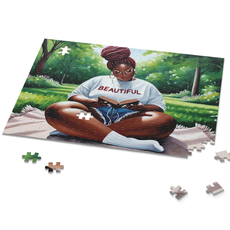 Black Girl Reading Puzzle - Etsy
