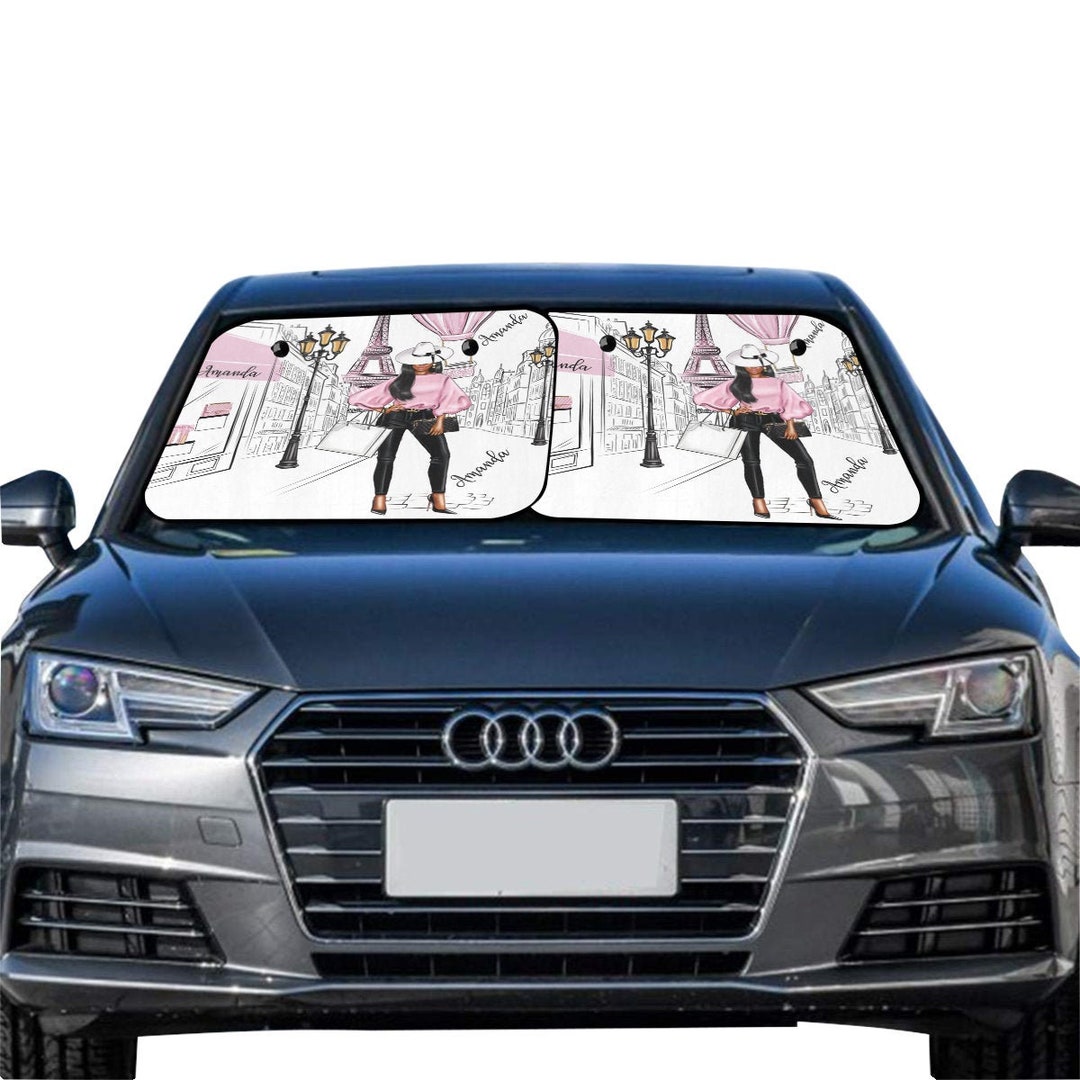 Lady in Paris Anti UV Custom 2 Piece Car Windshield Sun Shade - 1st Car ...