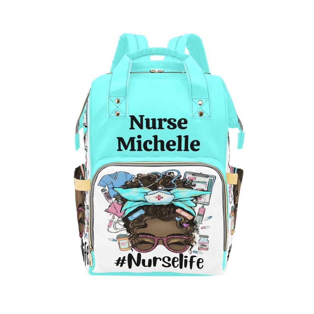 Custom Nurse Life Backpack for African American Nurses, Durable ...