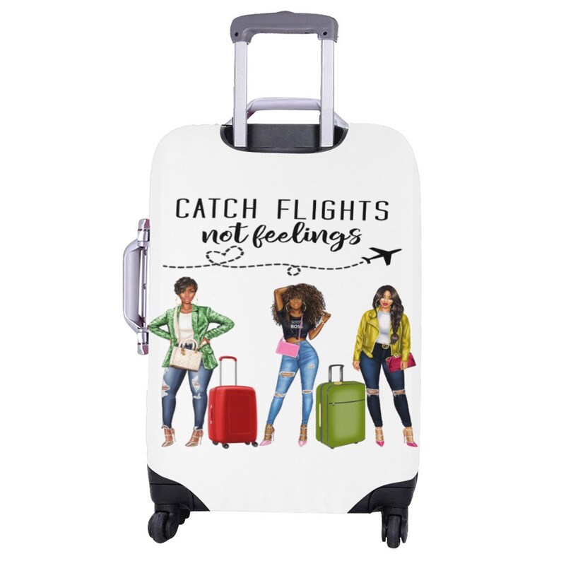 Luggage Cover Catch Flights Not Feelings Suitcase Cover - Etsy