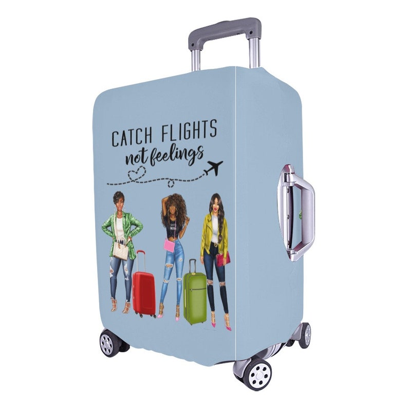 Luggage Cover Catch Flights Not Feelings Suitcase Cover - Etsy