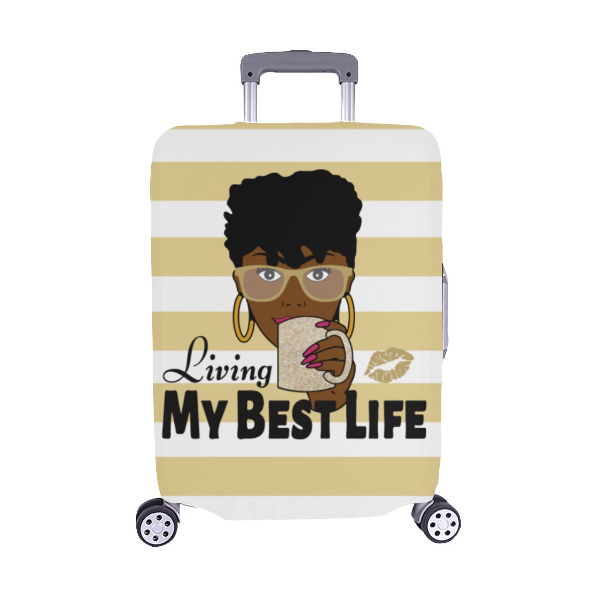 Living My Best Life Suitcase Cover - Travel Gear - Anti Scratch Dust ...
