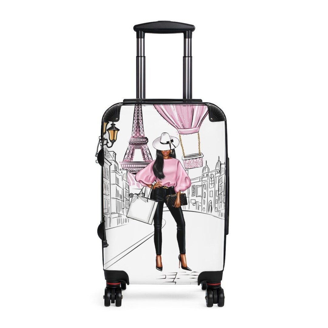 Paris Suitcase, Suitcase for Black Women, Black Girl Suitcase, African ...