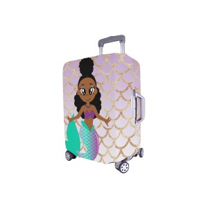 Mermaid Suitcase Luggage Cover - Birthday Gift Idea for Girls - Travel ...