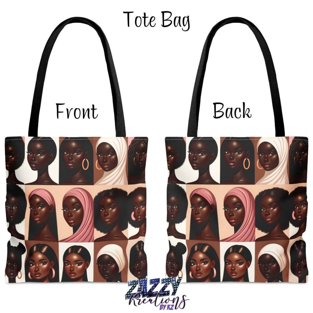 Shades of Melanin Bag, Tote Bag for Black Women, Black Girl Tote Bag ...