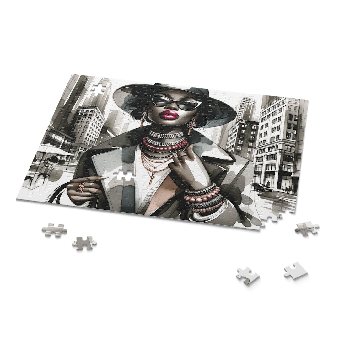Black Girl Fashion, African American Woman Jigsaw Puzzle, Afrocentric ...