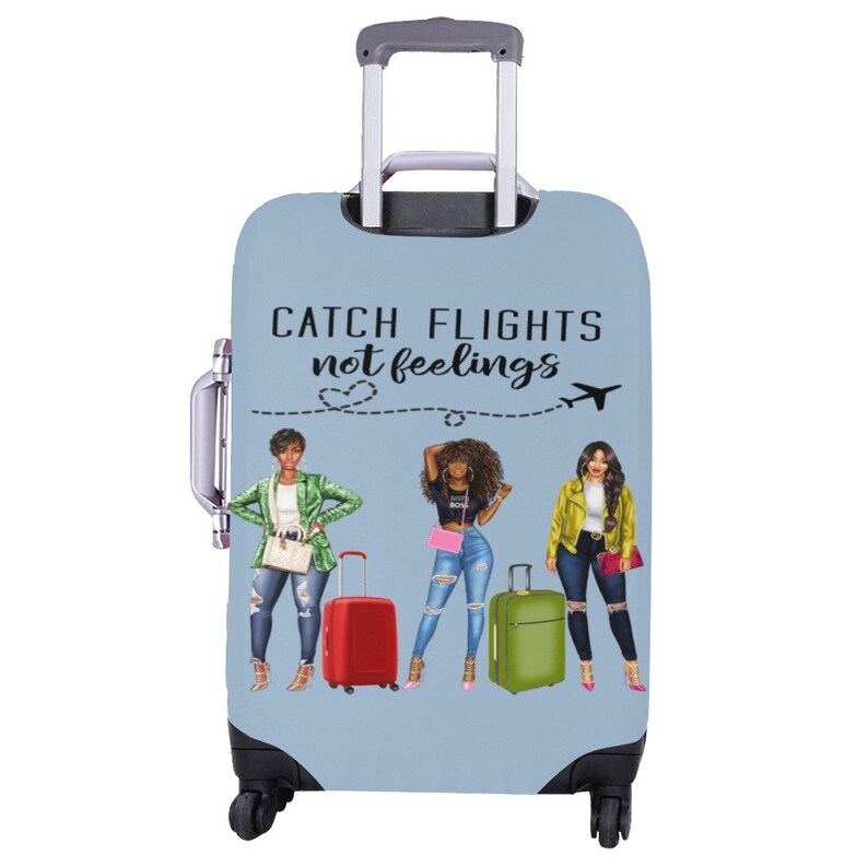 Luggage Cover Catch Flights Not Feelings Suitcase Cover - Etsy
