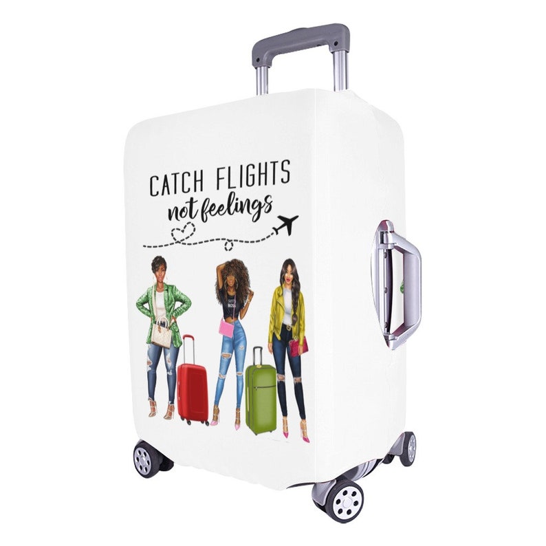 Luggage Cover Catch Flights Not Feelings Suitcase Cover - Etsy
