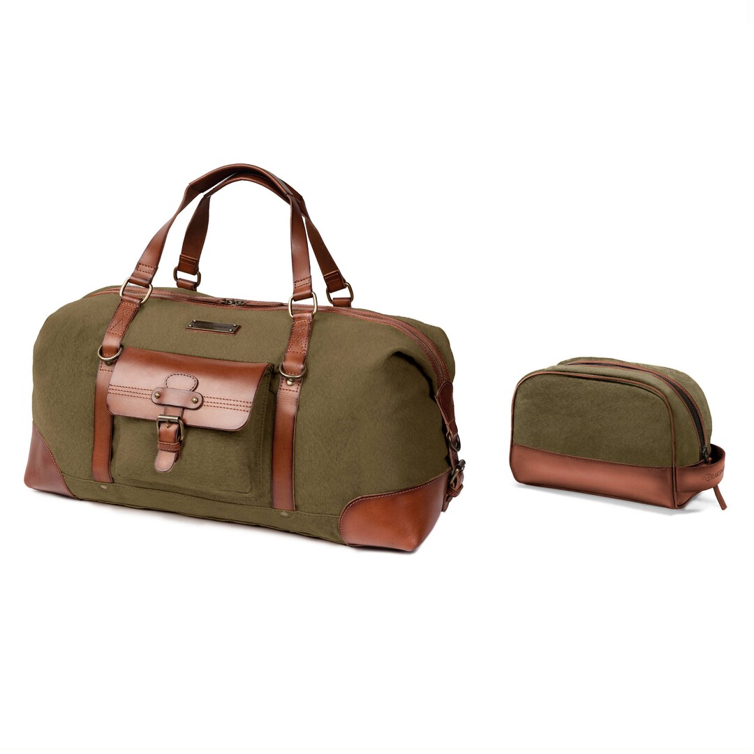 DRAKENSBERG Set Weekender »sam« & Toilet Bag »glen« Olive-green ...