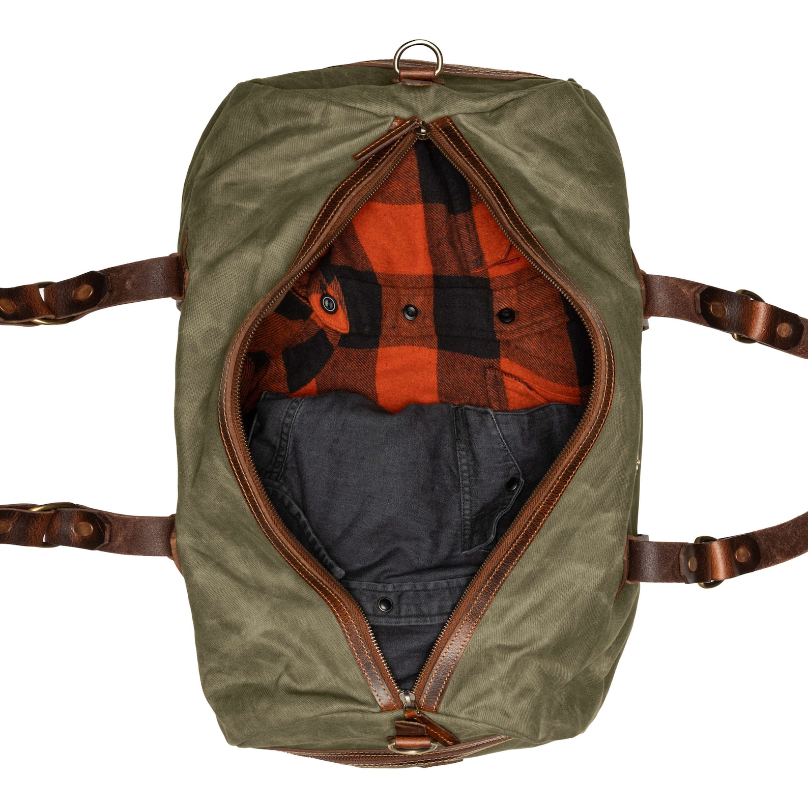 DRAKENSBERG Weekender »cody« Forest-green, Handmade Travel Bag & Sports ...