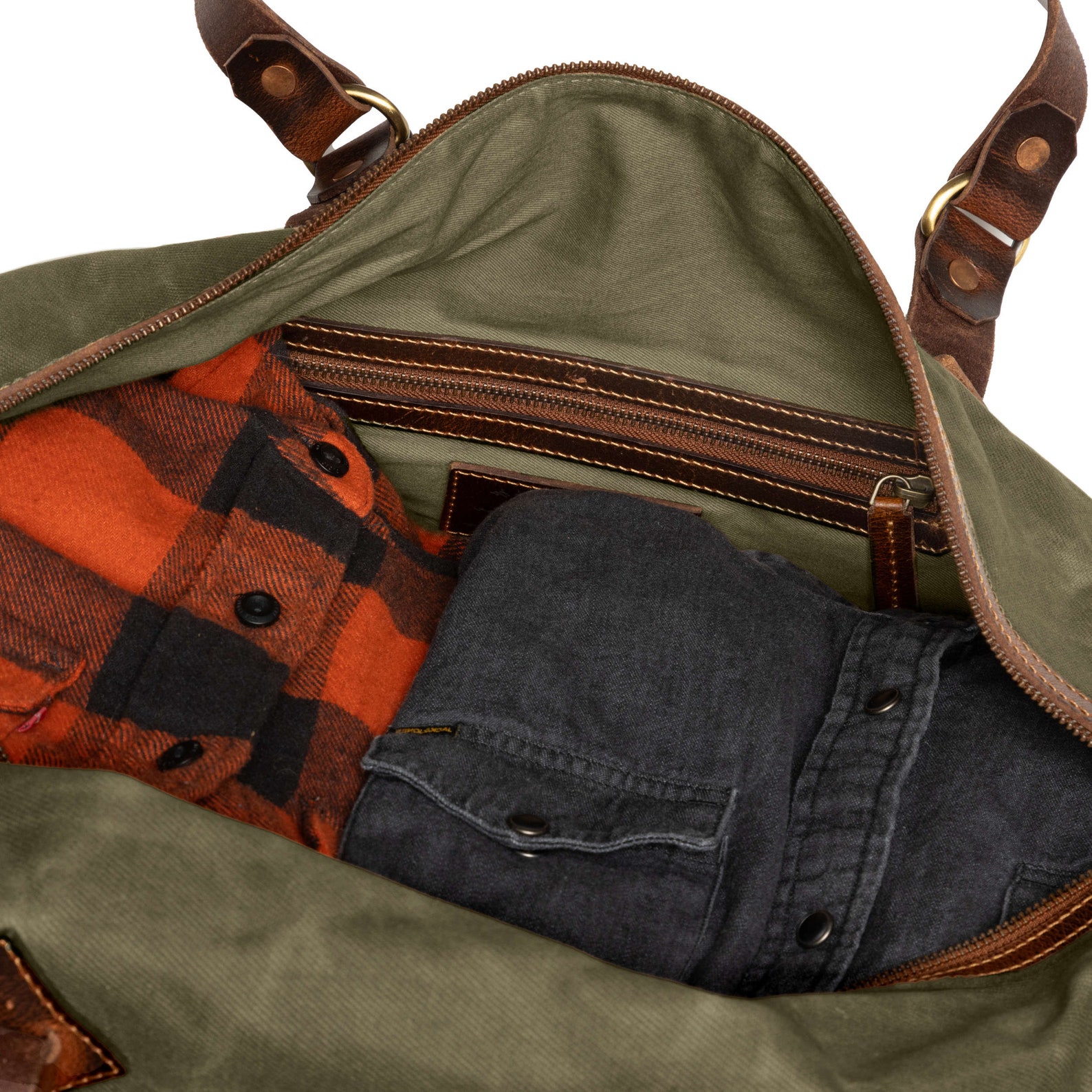 DRAKENSBERG Weekender »cody« Forest-green, Handmade Travel Bag & Sports ...