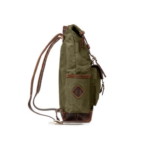 DRAKENSBERG Backpack »adam« Forest-green, Handmade Roll-top Backpack ...