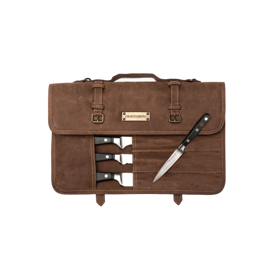 DRAKENSBERG Knife Bag »blade« Havana-brown, Handmade Roll-up Bag ...