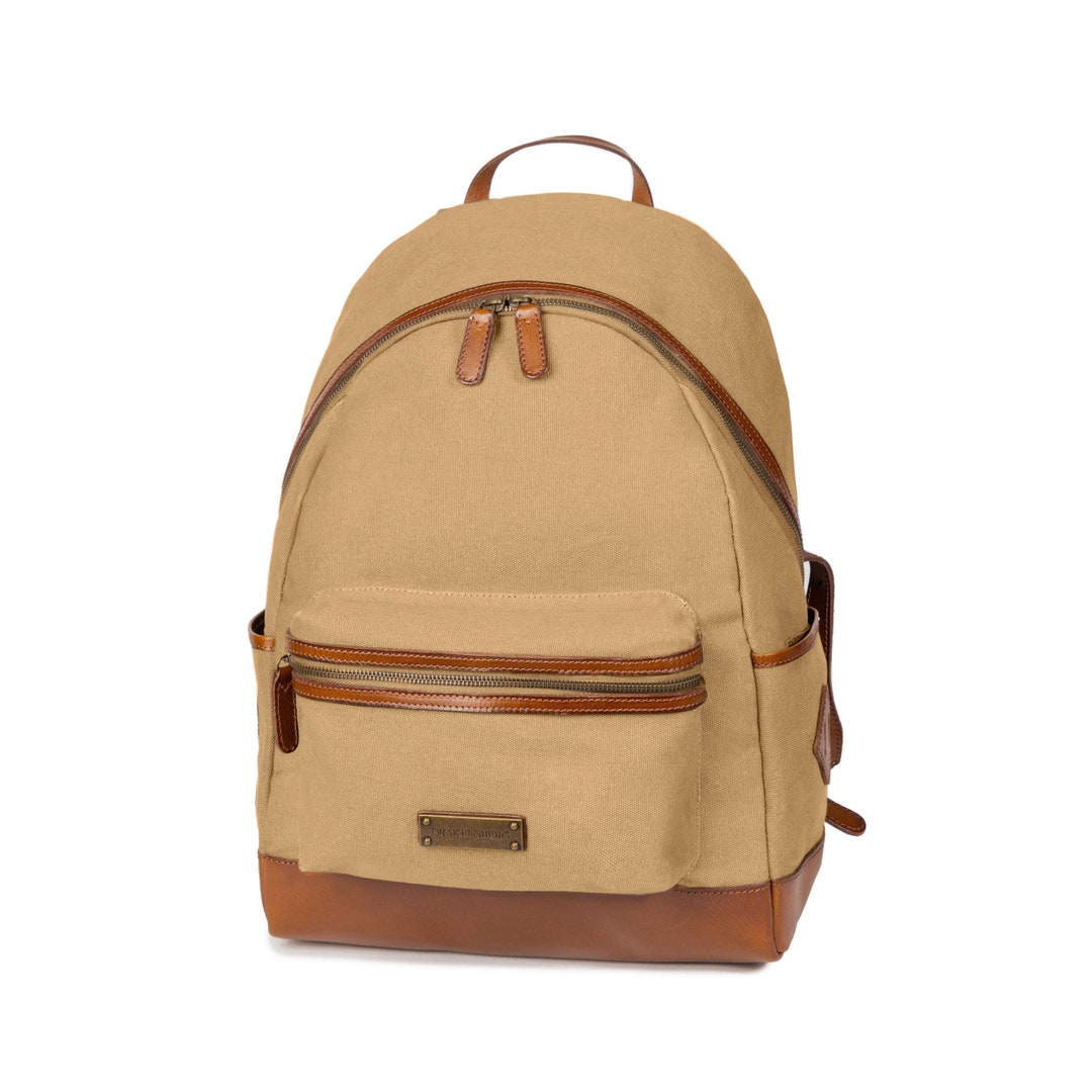 DRAKENSBERG Backpack lenny Khaki-beige, Large Backpack in Retro College ...
