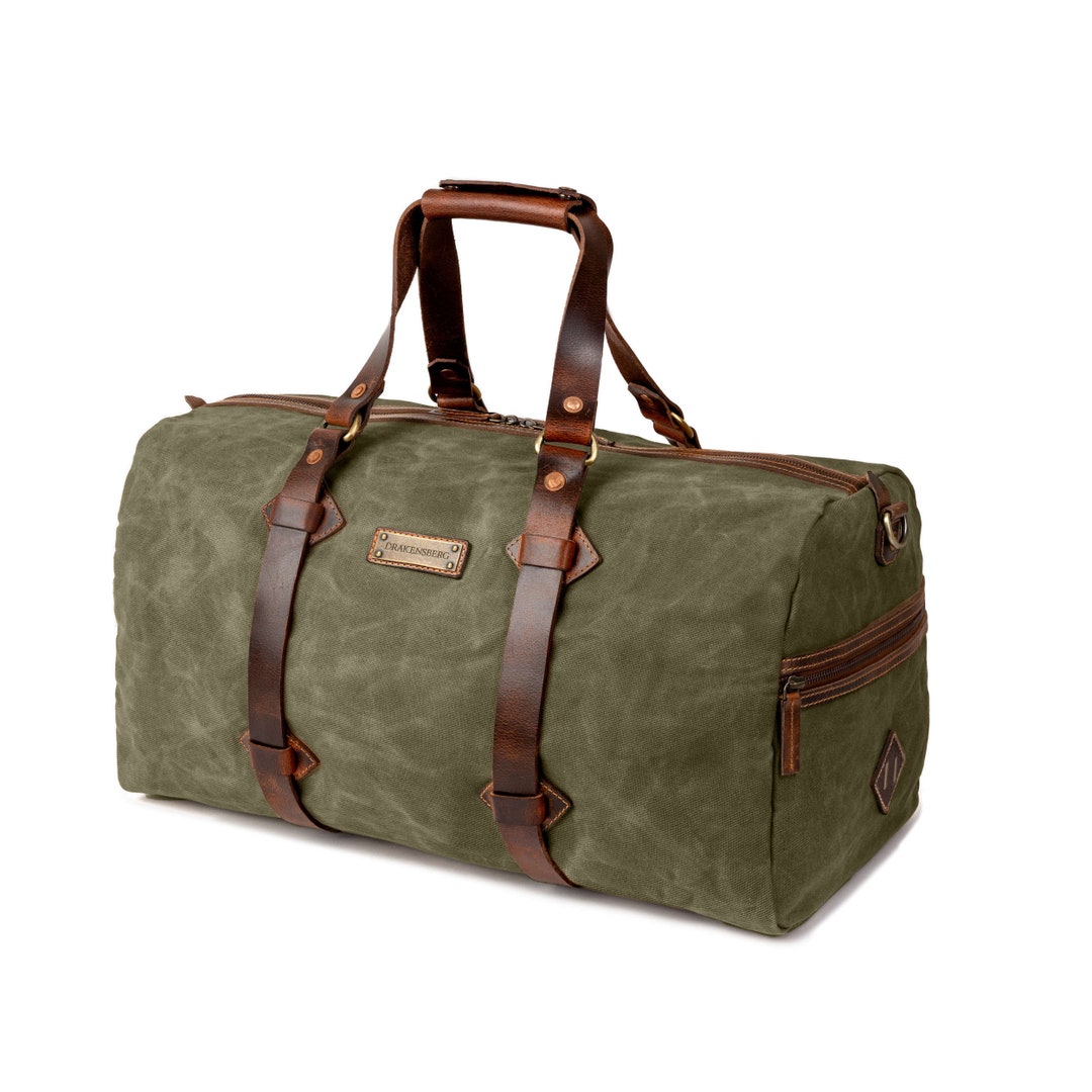 DRAKENSBERG Weekender »cody« Forest-green, Handmade Travel Bag & Sports ...