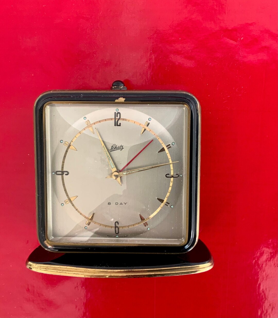 Vintage Schatz Continental Giveaway Table Clock Mechanical 8 Days ...