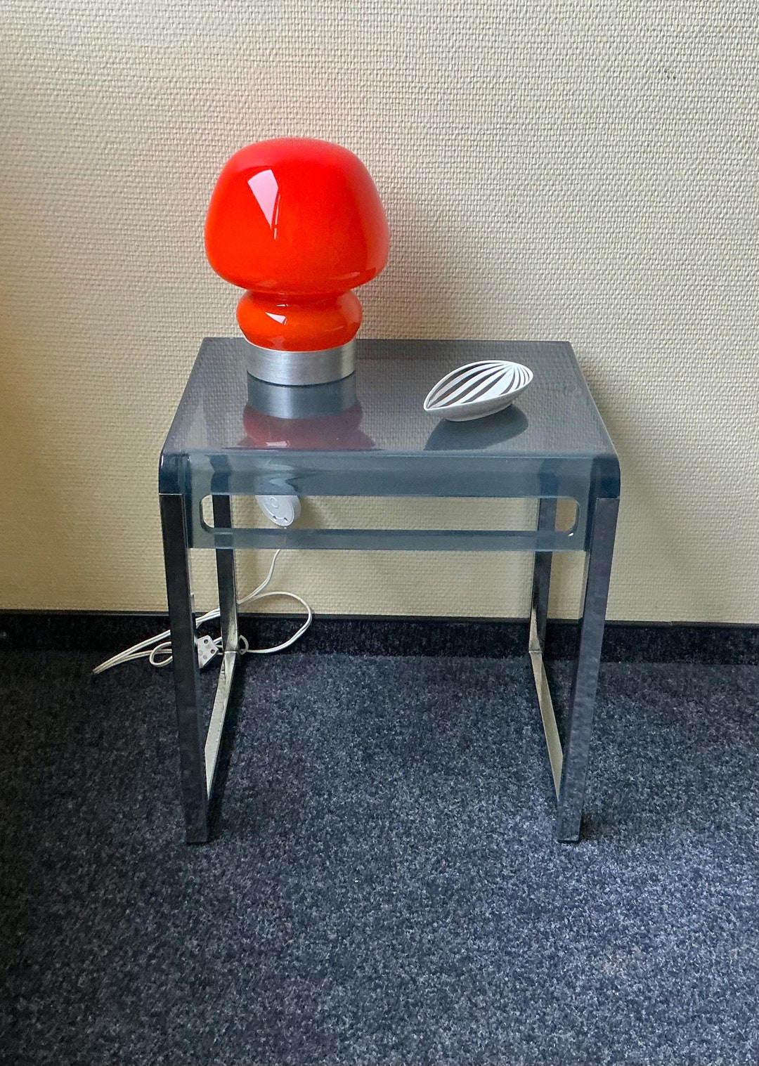 Vintage Marc Berthier Space Age Design Side Table for Prisunic 70s ...