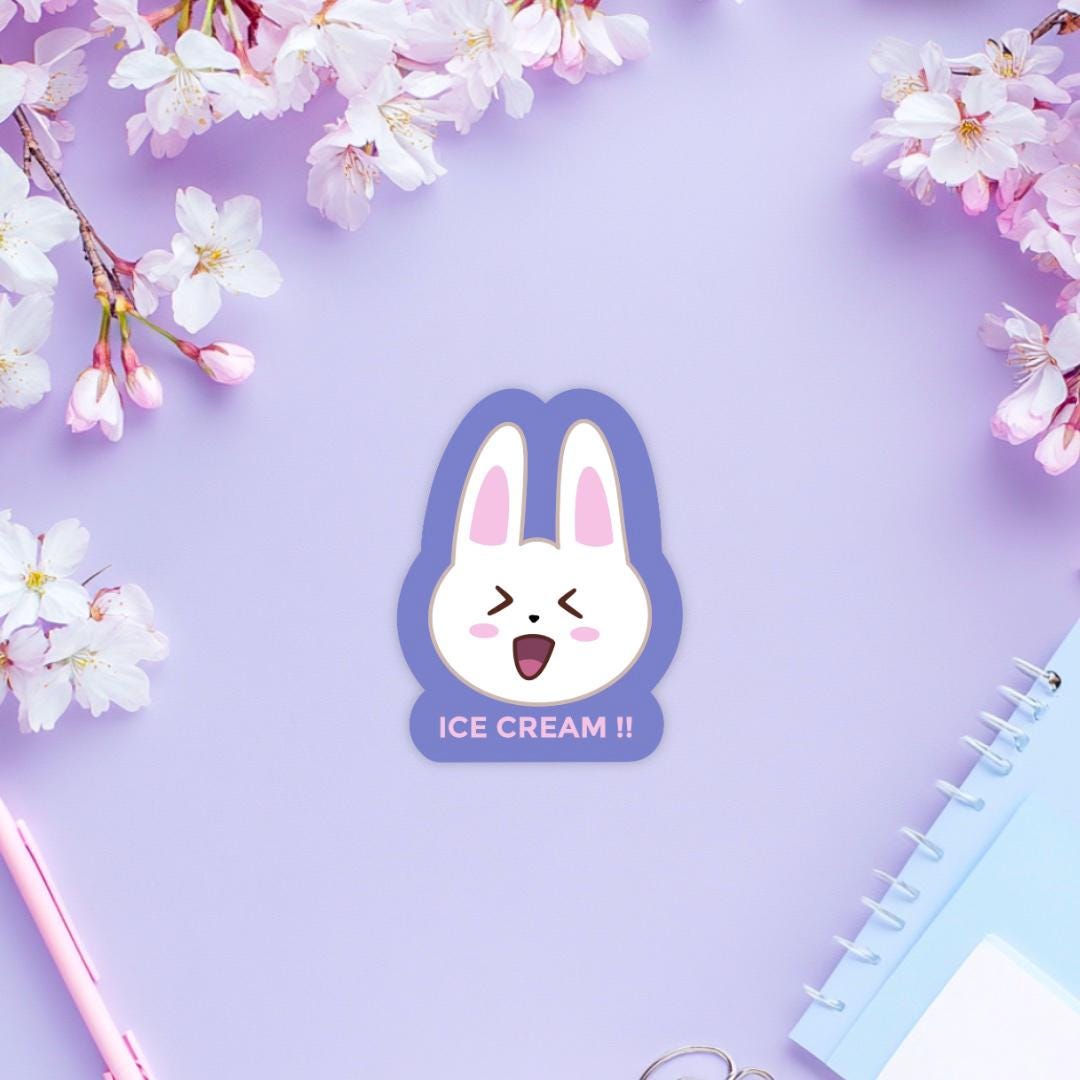 Lee Know "ice Cream" - Skzoo Stray Kids Stickers - Etsy
