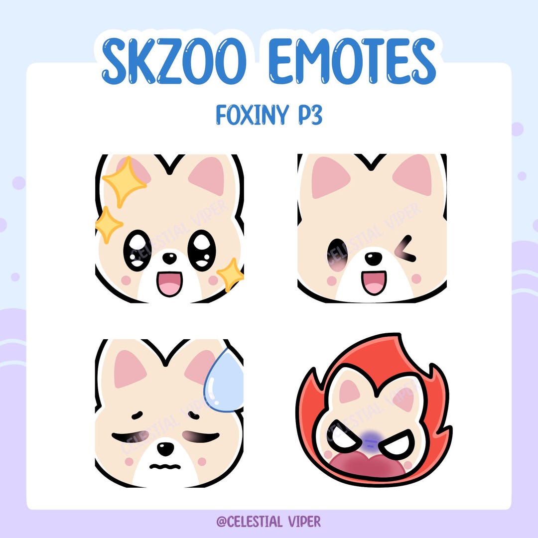 Foxiny Emotes P3 (stray Kids) - Etsy