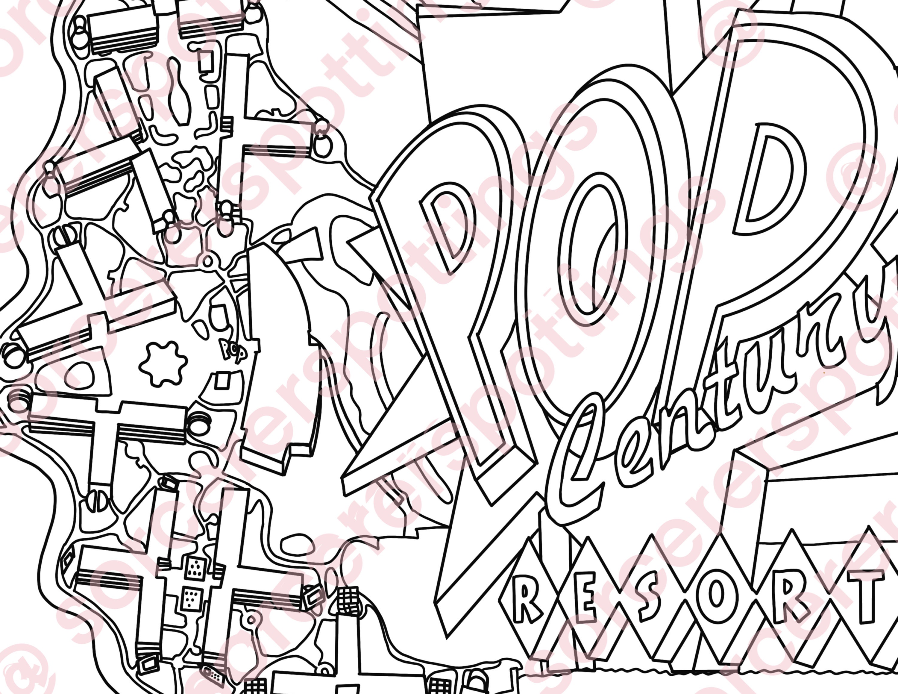 Epcot Park Coloring Pages