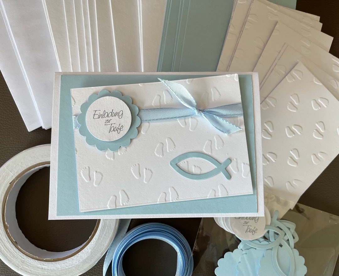 Craft Kit - Christening Invitation Cards - DIY - Etsy