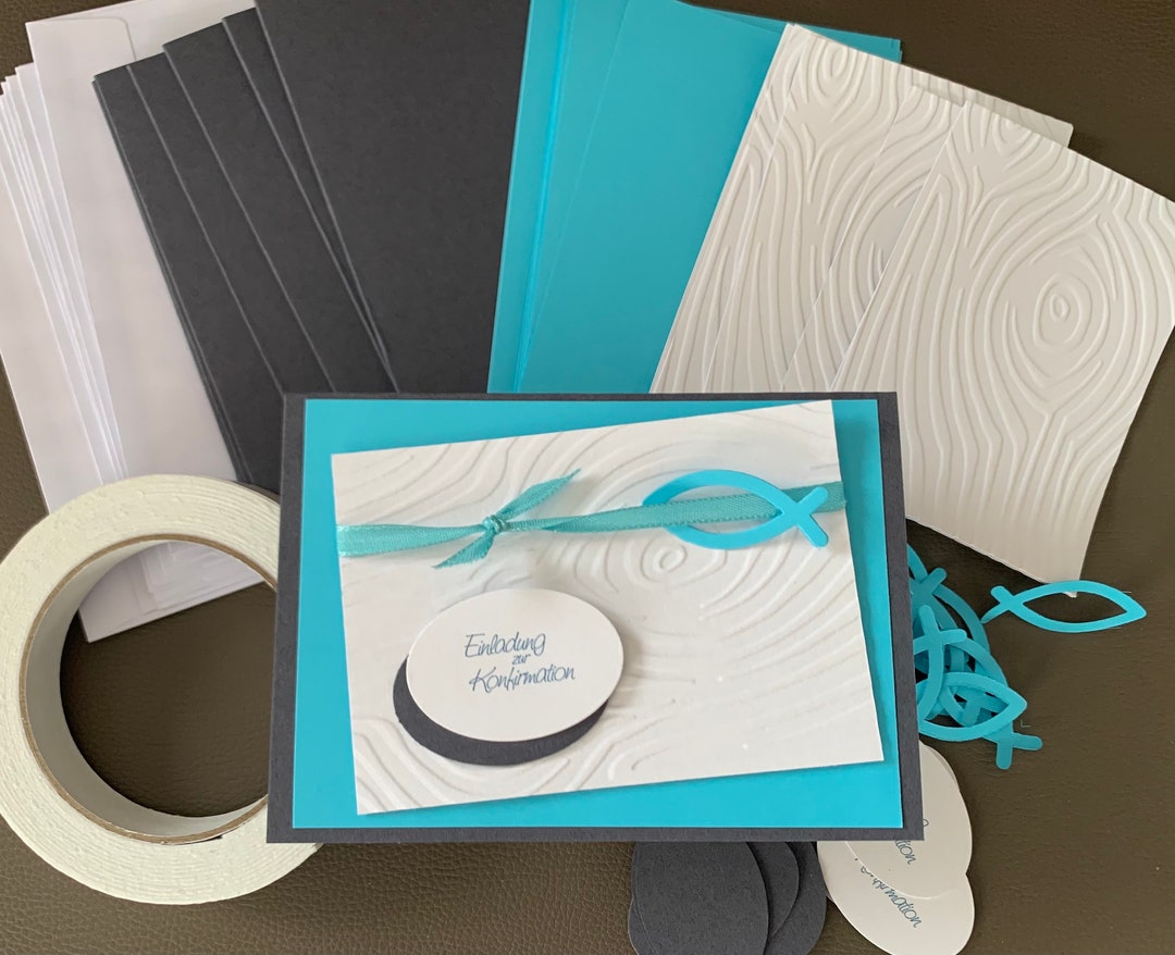 Craft Set Invitation Cards Communion / Confirmation - Etsy