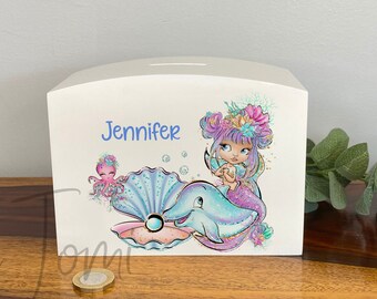 Mermaid Money Box - Etsy