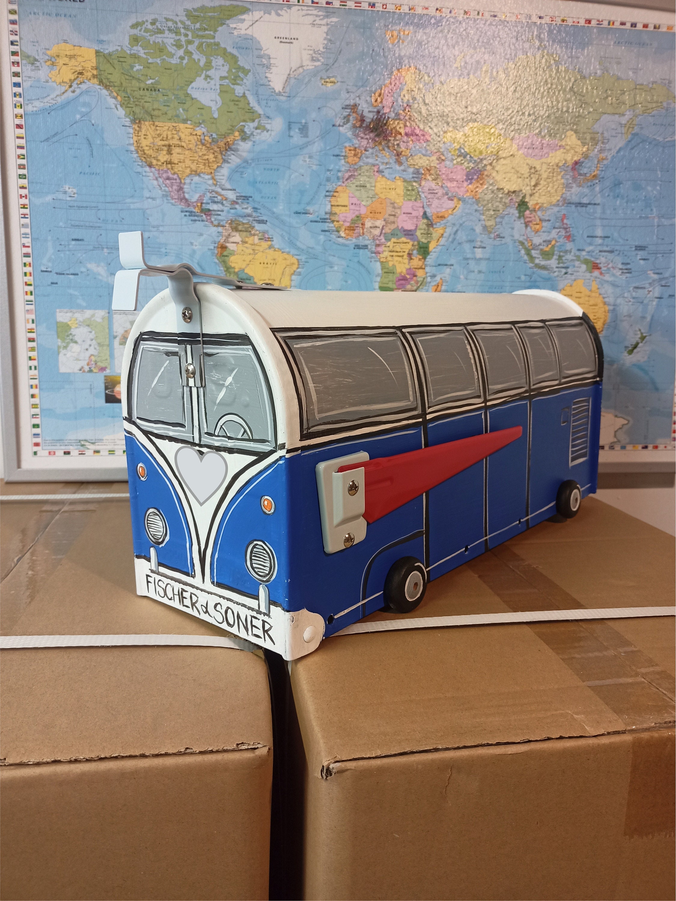 American Mailbox, VW, Retro,unique Gifts, Cadeaux Original, Painted ...