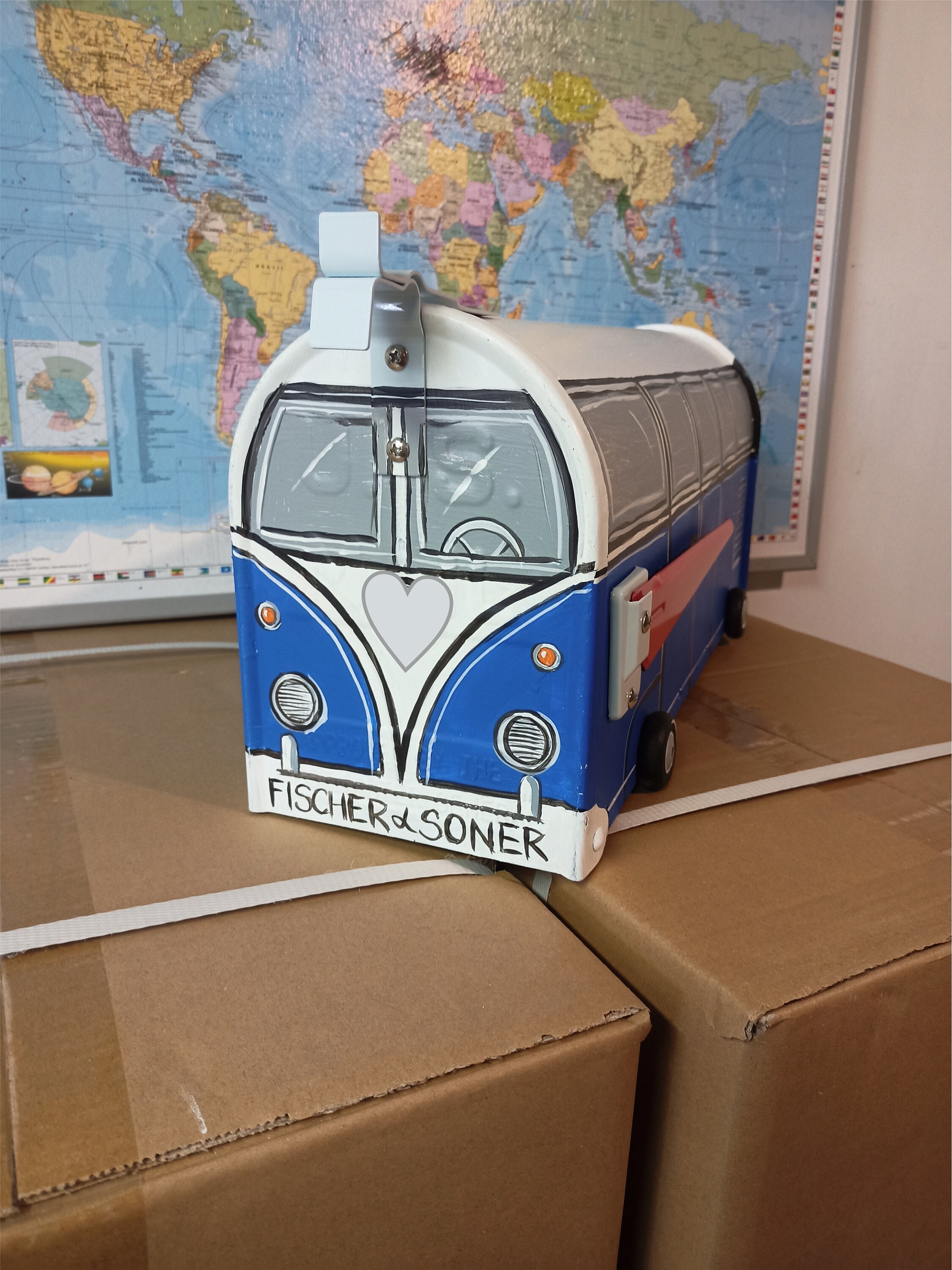 American Mailbox, VW, Retro,unique Gifts, Cadeaux Original, Painted ...