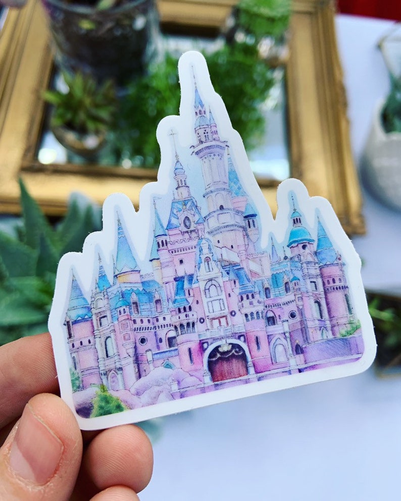 Disney Sticker Vinyl Sticker Disney Castle Sticker Die Cut - Etsy