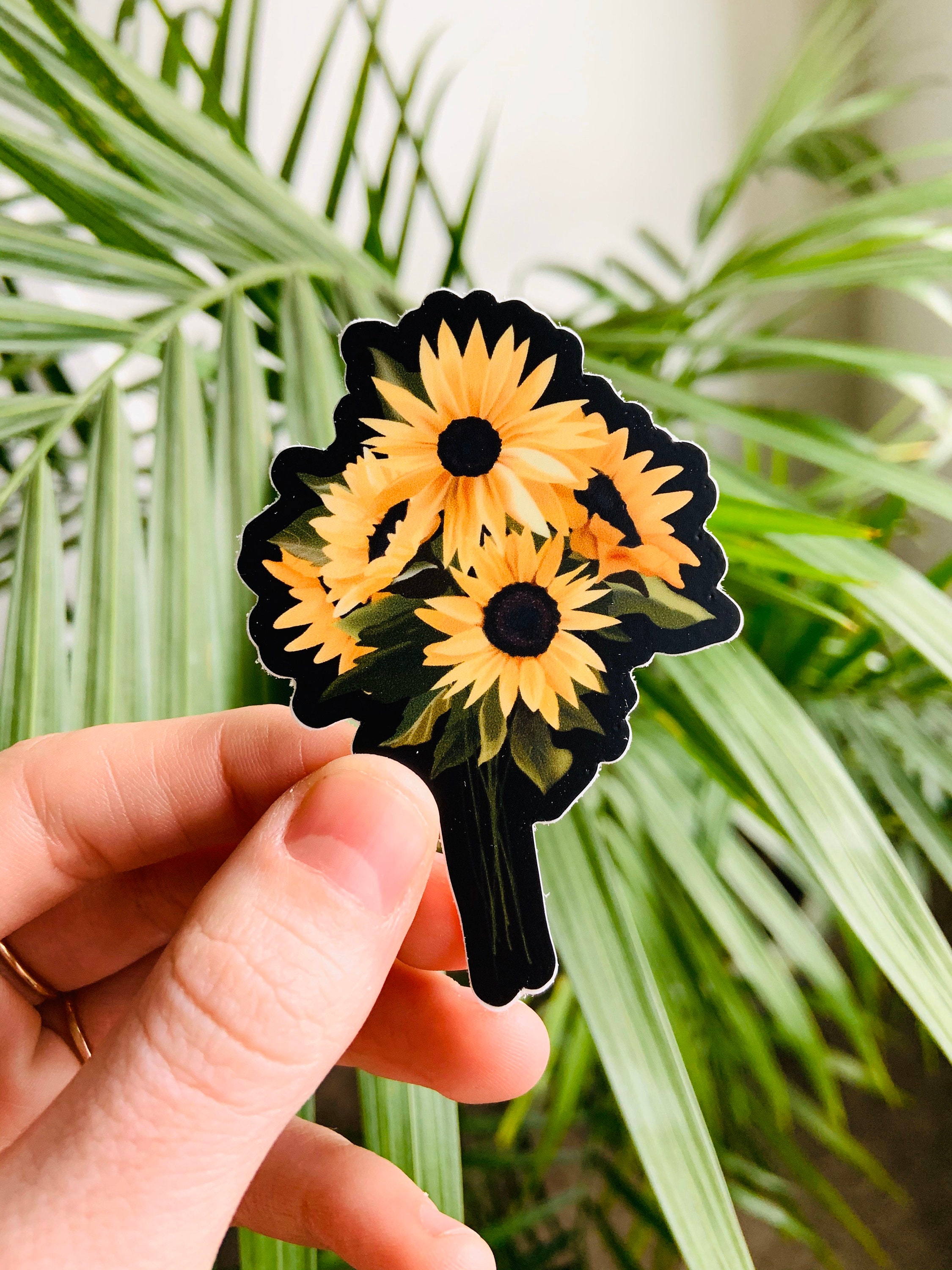 Floral Vinyl Sticker Vinyl Sticker Laptop Sticker Flower | Etsy