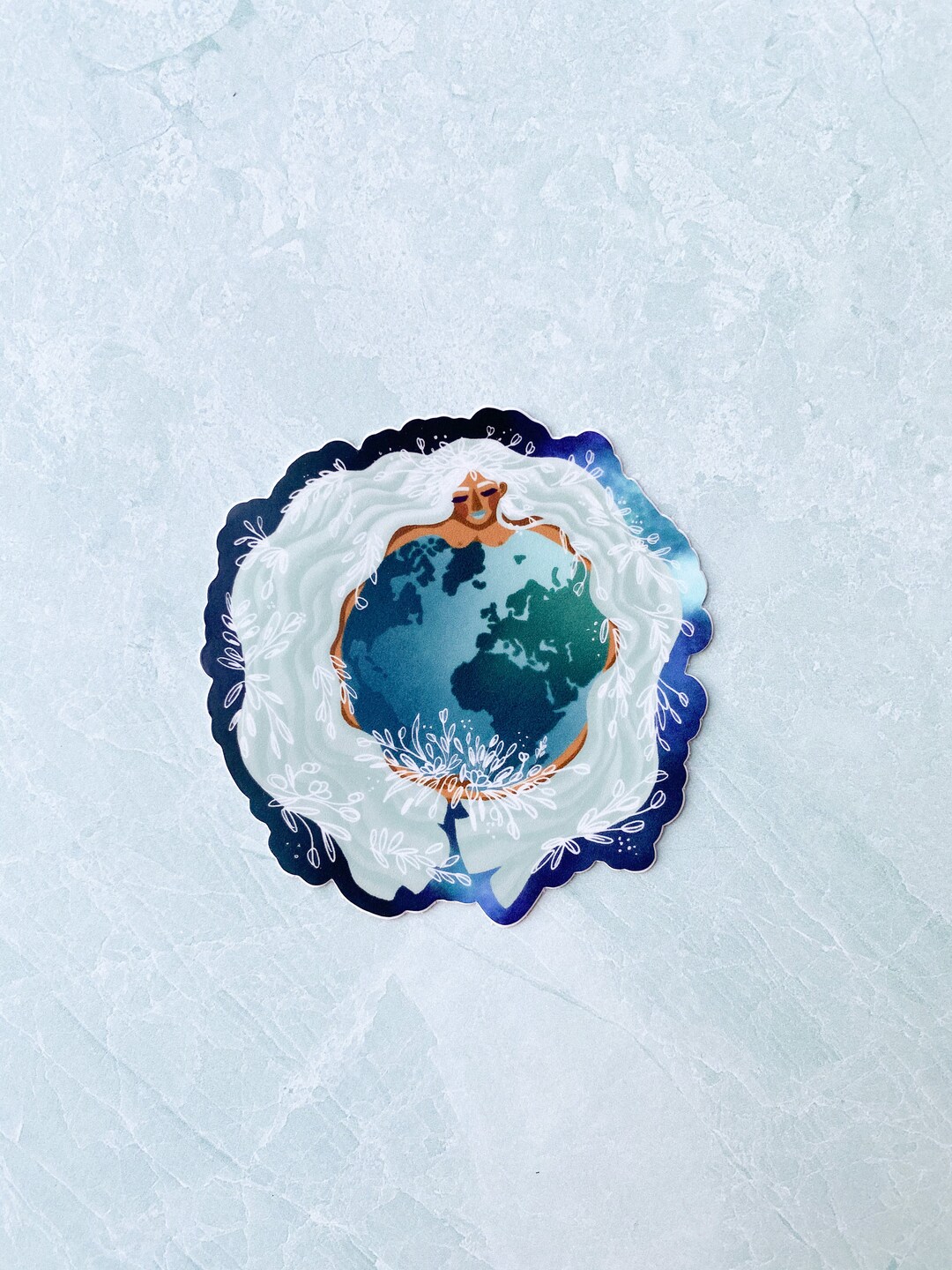 Mother Earth Earth Sticker Nature Sticker Laptop Sticker Vinyl Sticker ...