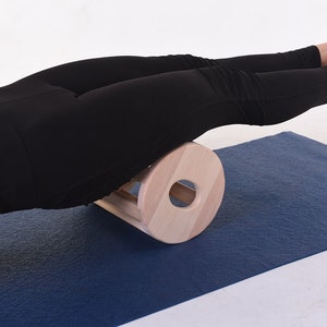 Eco Yoga Tool Wheel Natural Wood Circle Gym Fitness Spinal Traction ...