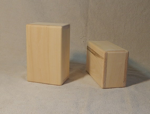 Yoga Block Wood Handstand Training Pair of Wooden Eco Blocks | Etsy