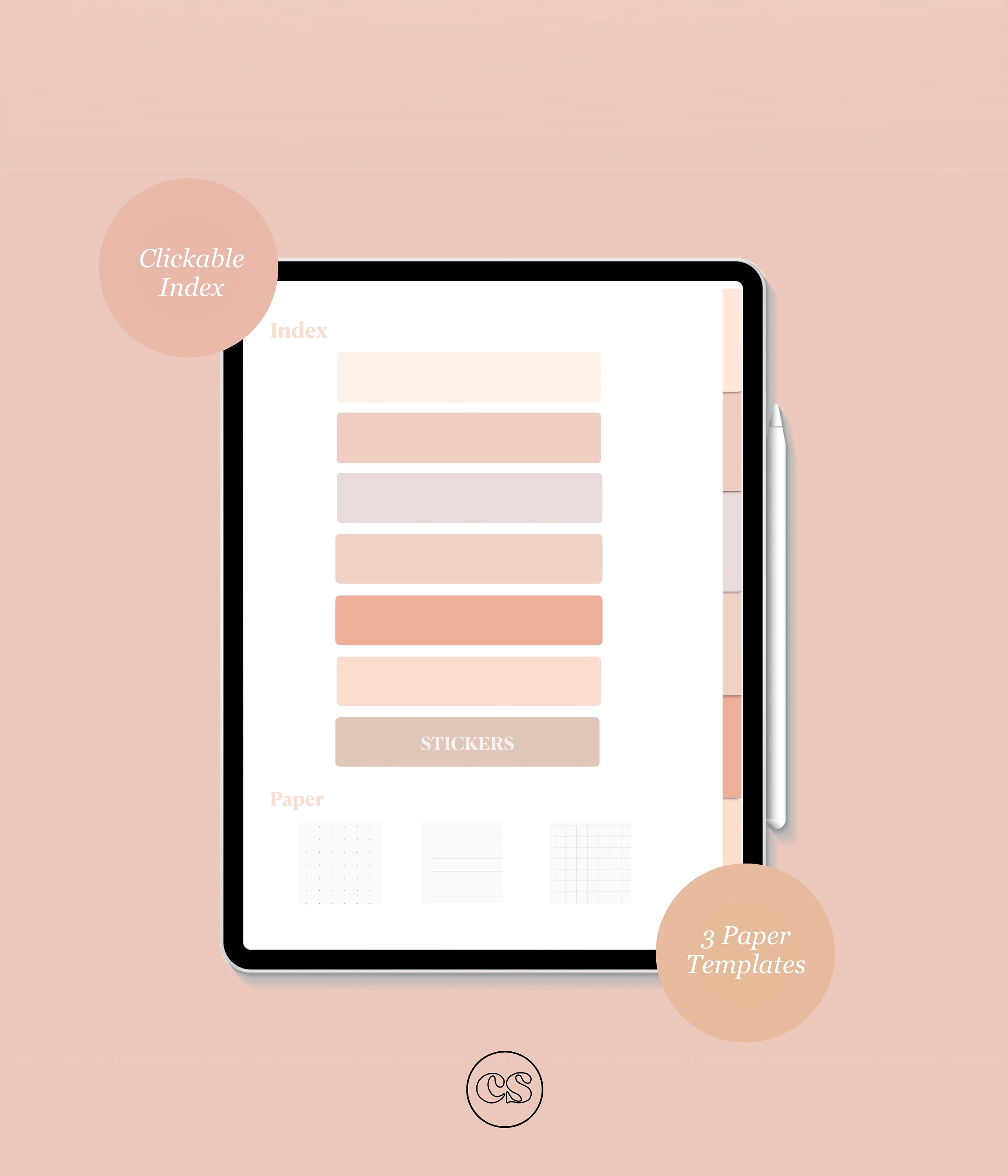 Six Subject Digital Notebook | Goodnotes, Various Paper Styles ...