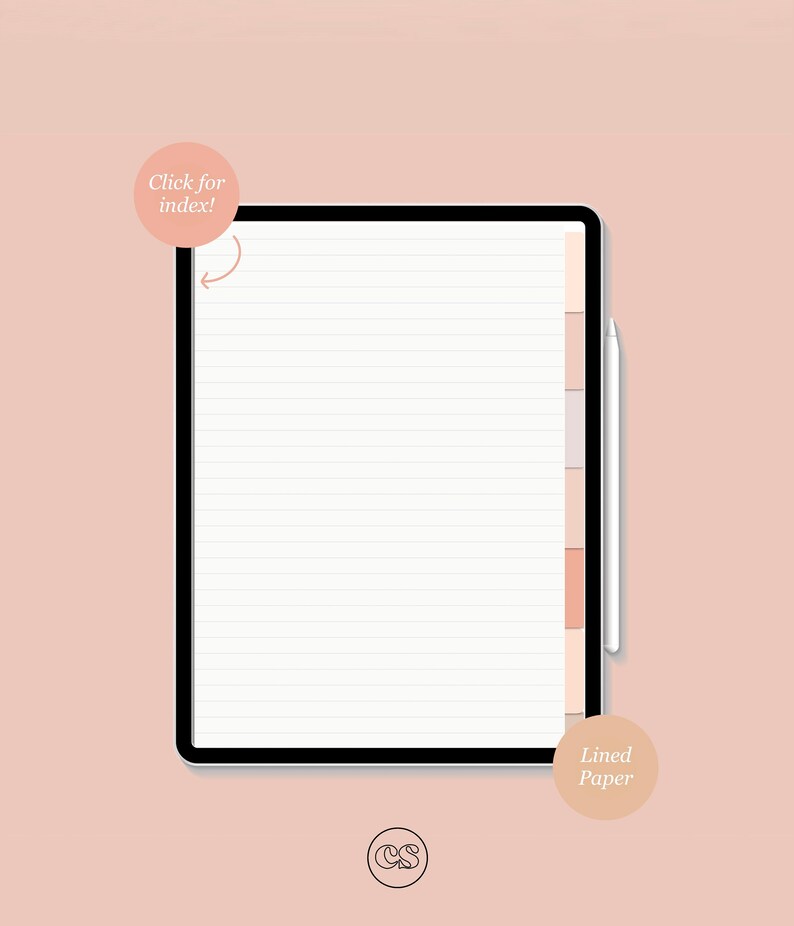Six Subject Digital Notebook | Goodnotes, Various Paper Styles ...