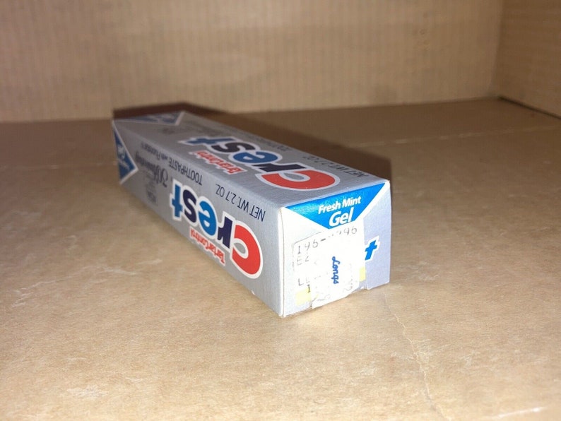 VTG 1990 Crest 2.7oz Fresh Mint Gel Tartar Control 30th Anniversary ...