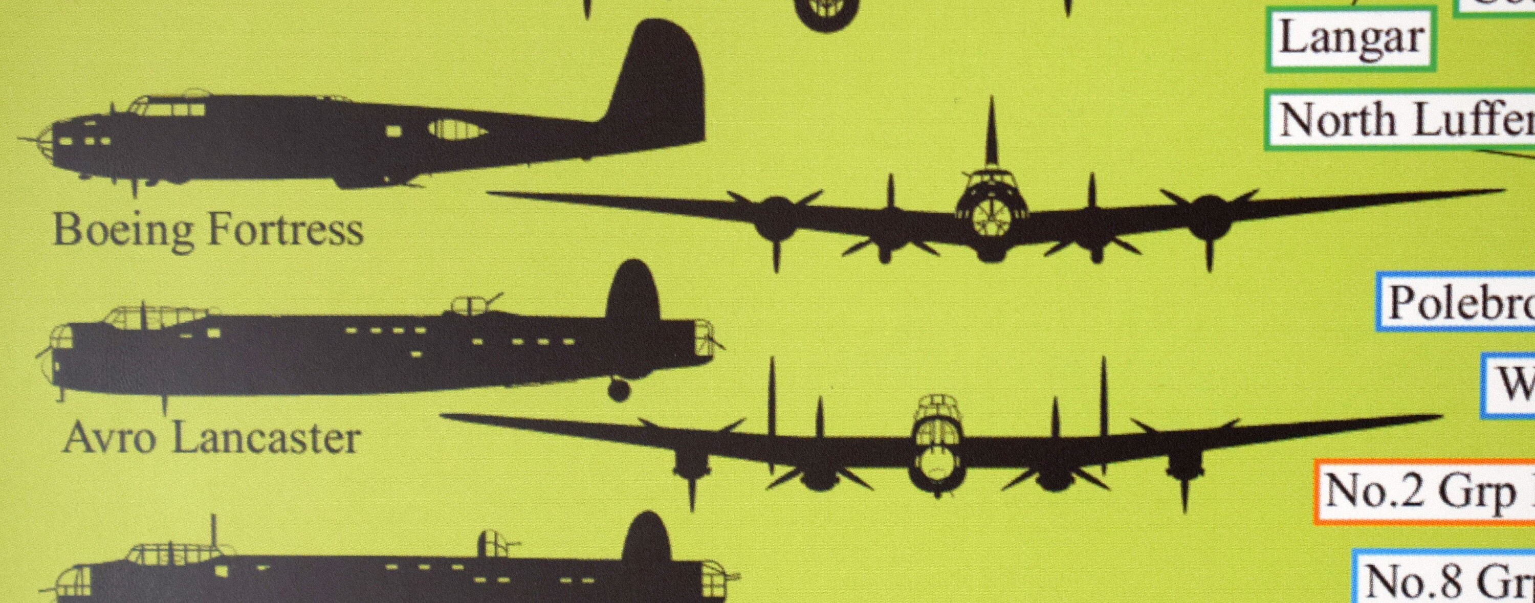 Wartime Airfields of Bomber Command - Full Colour Poster Map - the ...