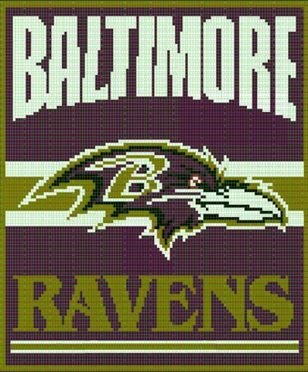 Crochet Baltimore Ravens Graph for Blanket - Etsy