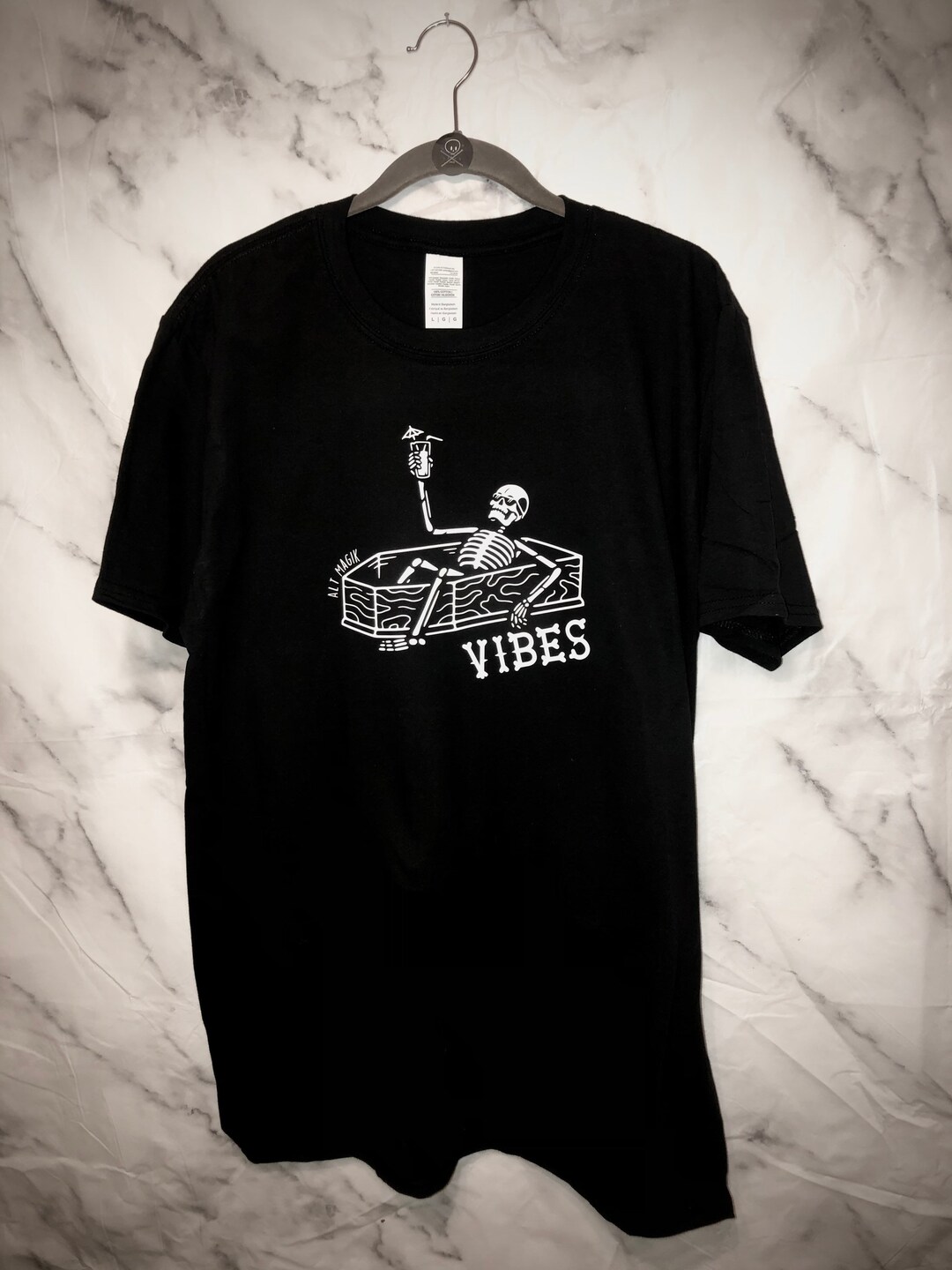 Skeleton Vibes Drunk Skull Design Alternative Coffin Scene T - Etsy Sweden