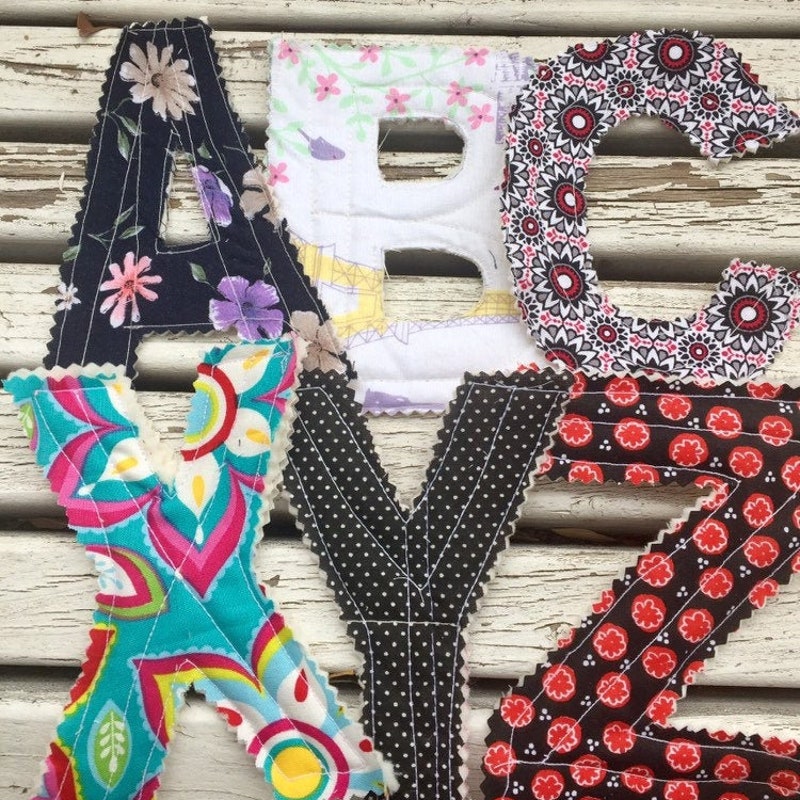 Fabric Letters - Etsy
